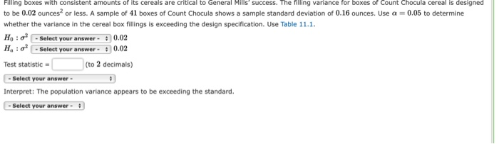 Solved Filling boxes with consistent amounts of its cereals | Chegg.com