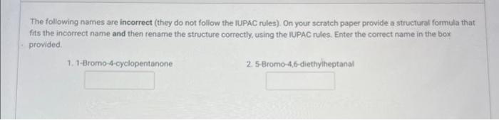Solved The following names are incorrect (they do not follow | Chegg.com