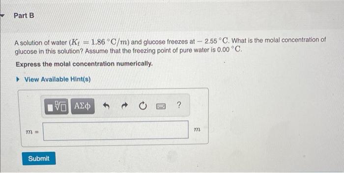 Solved Molality, Freezing Point, and Boiling Point Learning | Chegg.com