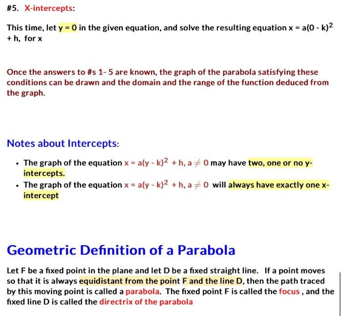 Solved For each of the given equations, find the values of A | Chegg.com