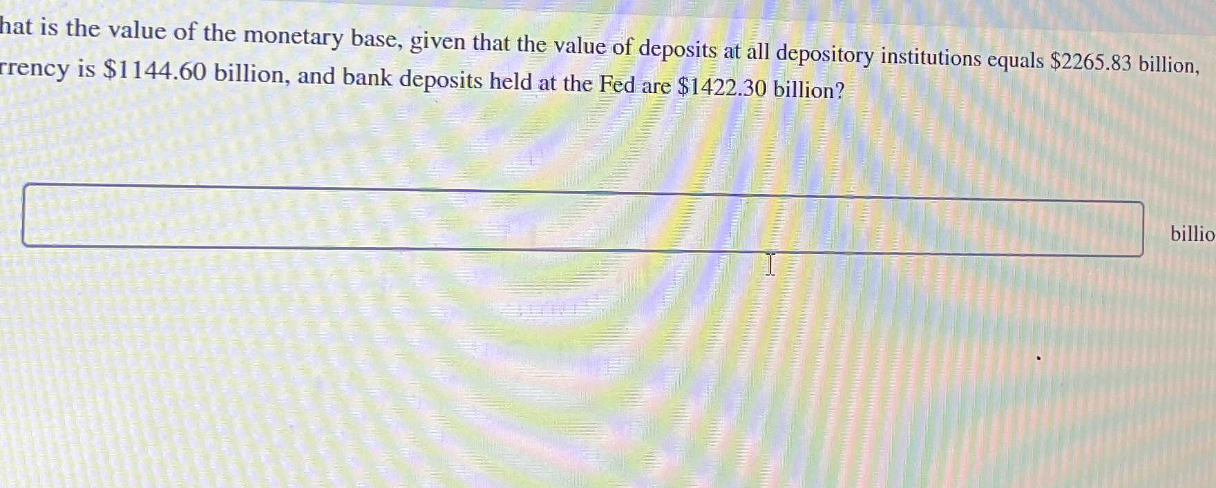 Solved hat is the value of the monetary base, given that the | Chegg.com