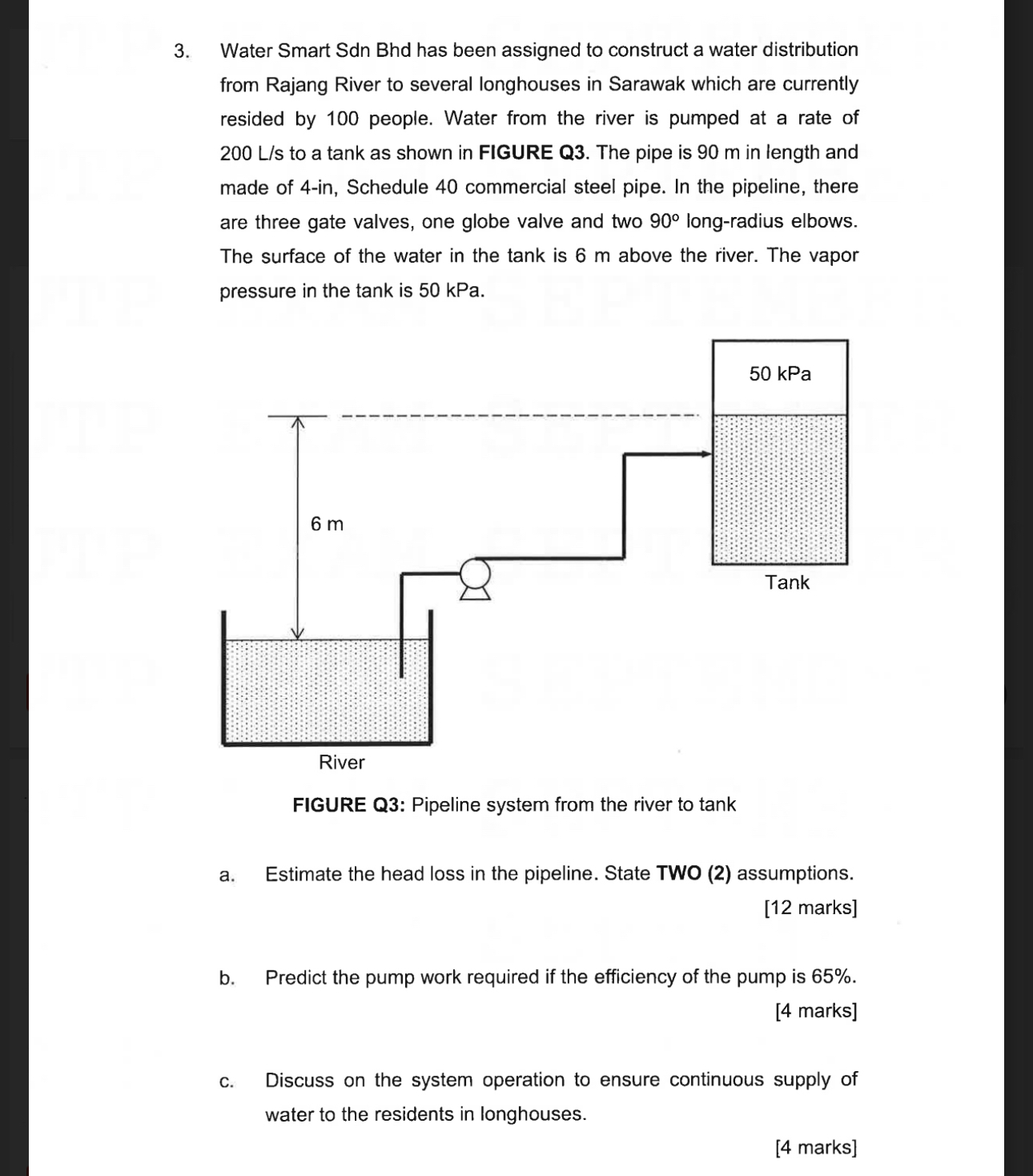 Solved Water Smart Sdn Bhd has been assigned to construct a | Chegg.com