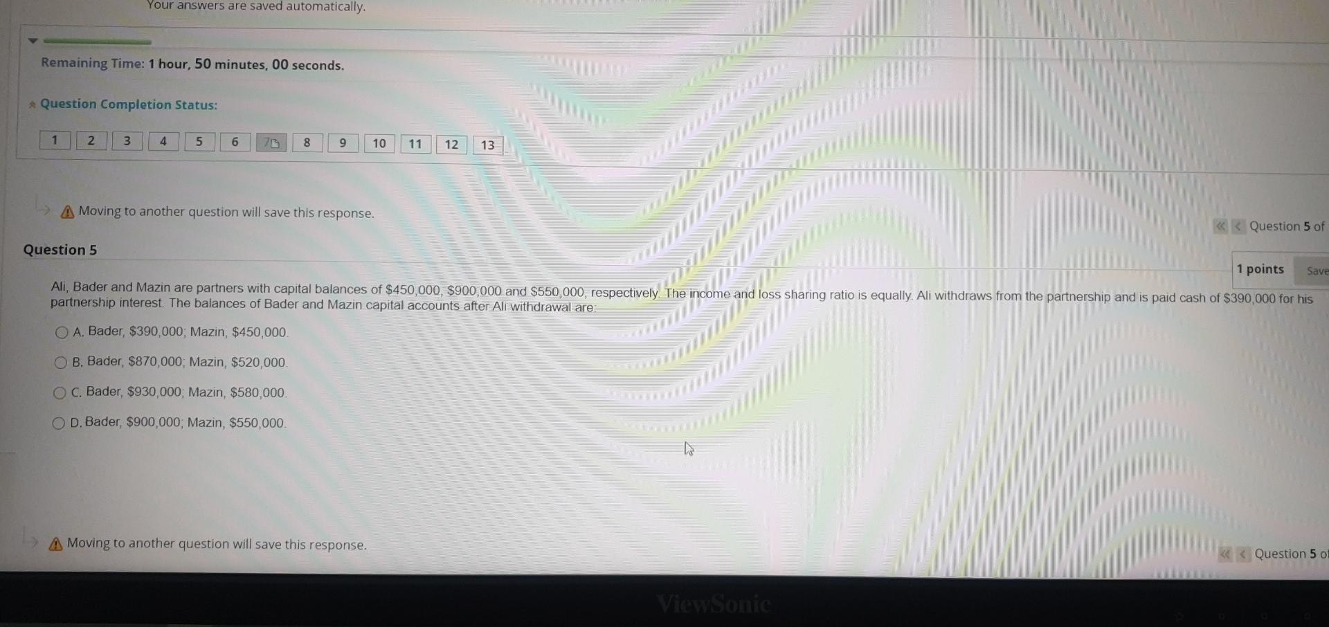 Solved Your answers are saved automatically. Remaining Time: | Chegg.com