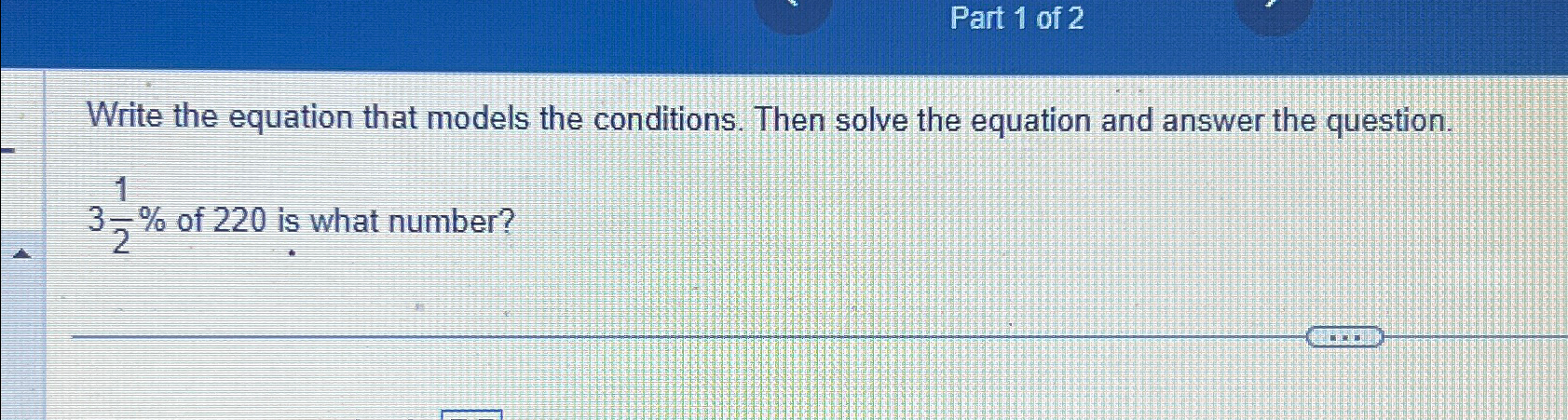 Solved Part 1 ﻿of 2Write the equation that models the | Chegg.com