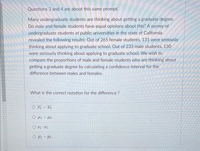 Solved Questions 3 and 4 are about this same prompt. Many | Chegg.com