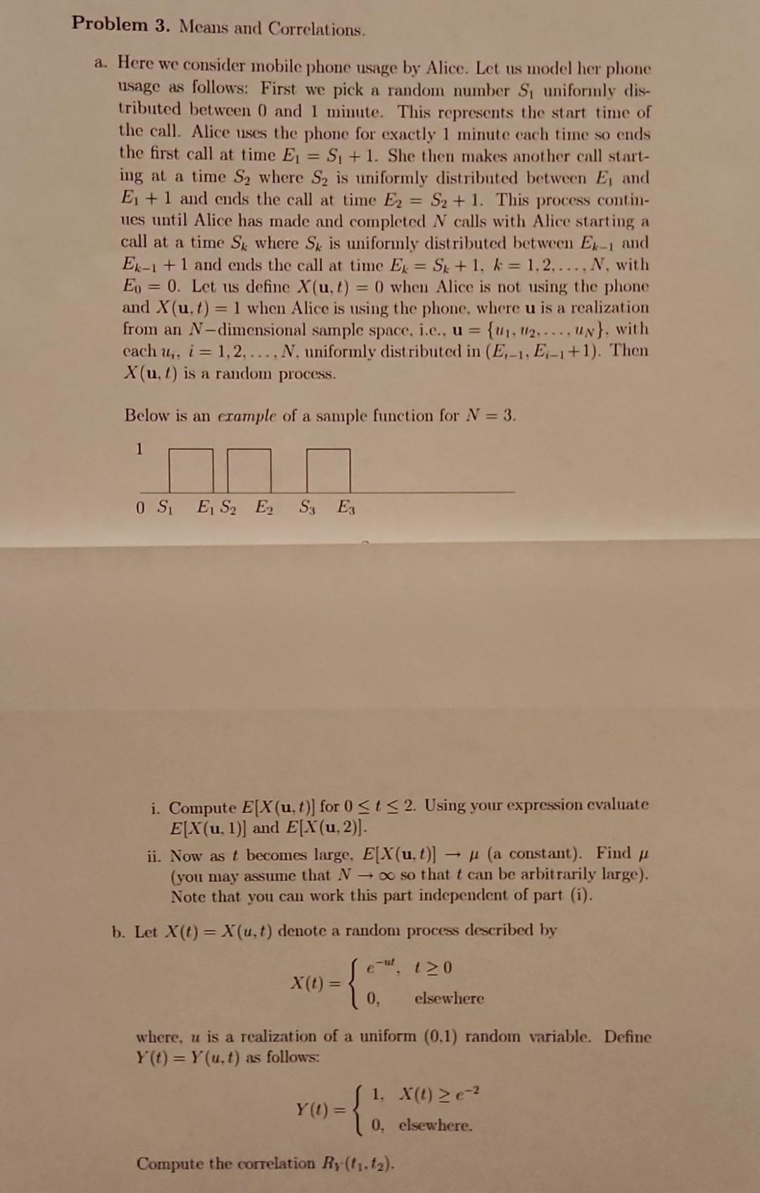 Solved Problem 3. Means and Correlations. a. Here we | Chegg.com