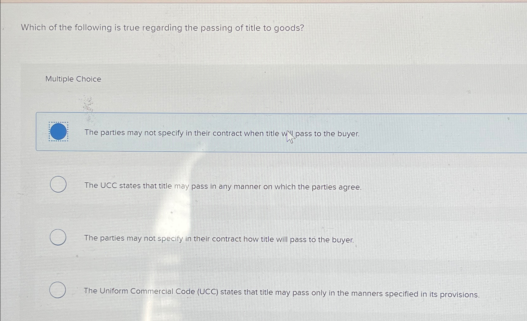 Solved Which of the following is true regarding the passing | Chegg.com