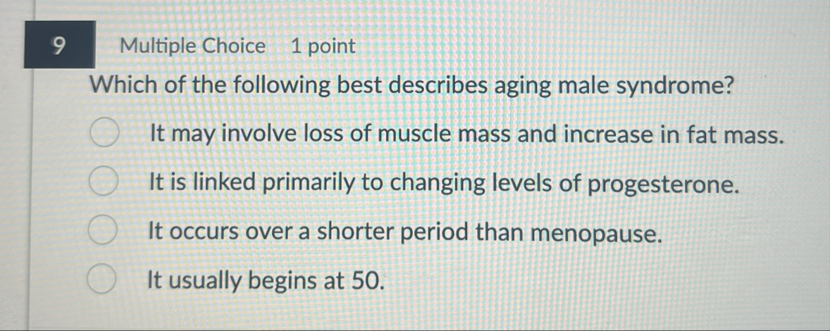 Solved 9Multiple Choice 1 ﻿pointWhich of the following best | Chegg.com