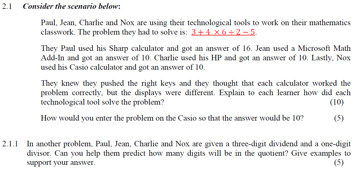 Solved 2.1 ﻿Consider the scenario below:Paul, Jean, Charlie | Chegg.com