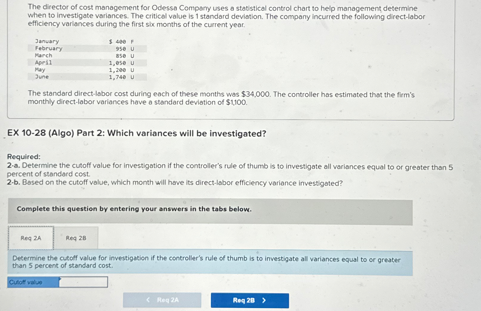 Solved The director of cost management for Odessa Company | Chegg.com