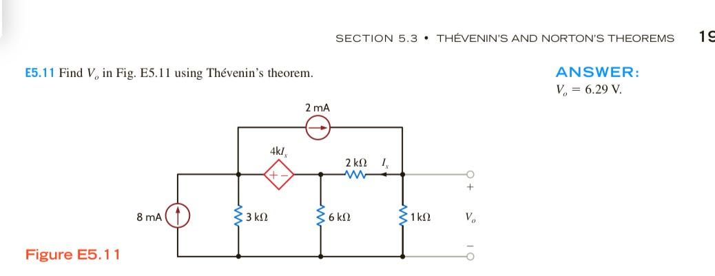 Solved SECTION 5.3 - ﻿THÉVENIN'S AND NORTON'S | Chegg.com
