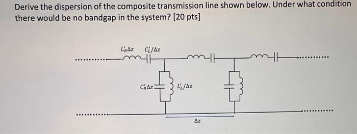 Derive the dispersion of the composite transmission | Chegg.com