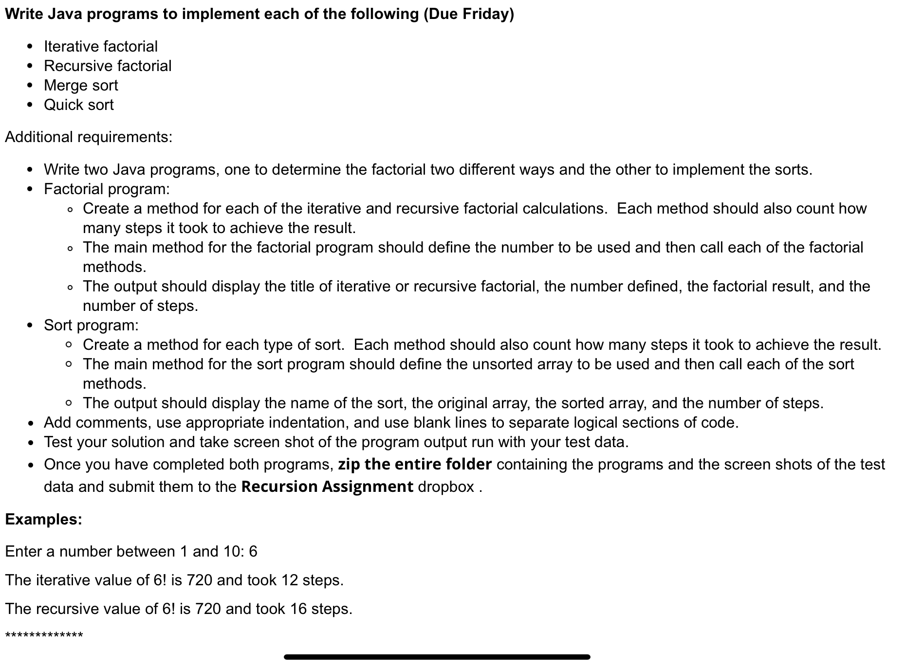 Solved Write Java programs to ﻿implement each of ﻿the | Chegg.com