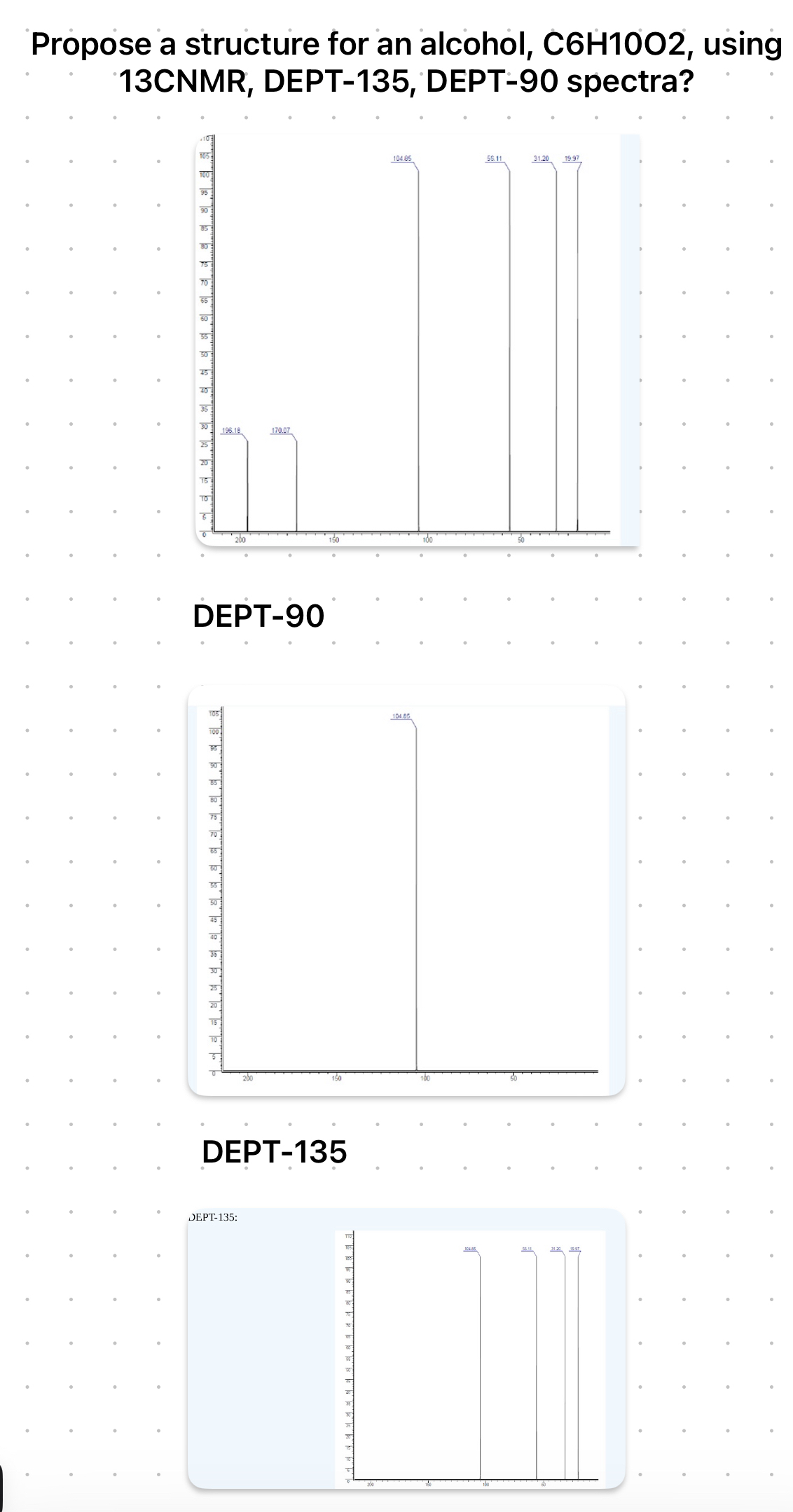 Solved Propose a structure for an alcohol, C6H10O2, using | Chegg.com Solved Propose a structure for an alcohol, C6H10O2, using | Chegg.com