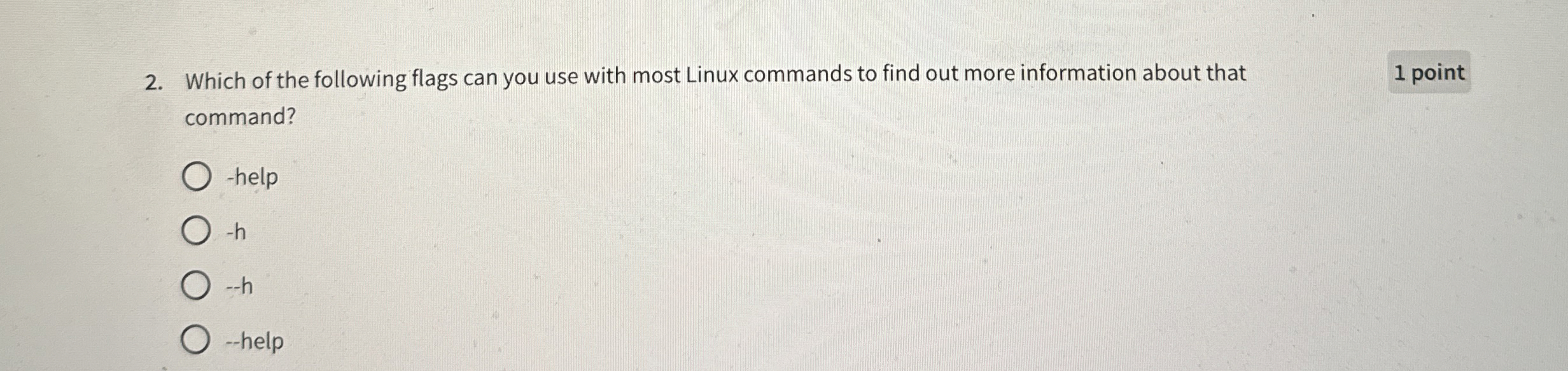 Solved Which of the following flags can you use with most | Chegg.com