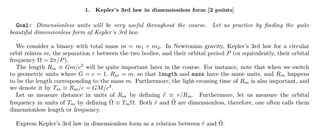 Solved Kepler's 3rd law in dimensionless form [2 | Chegg.com