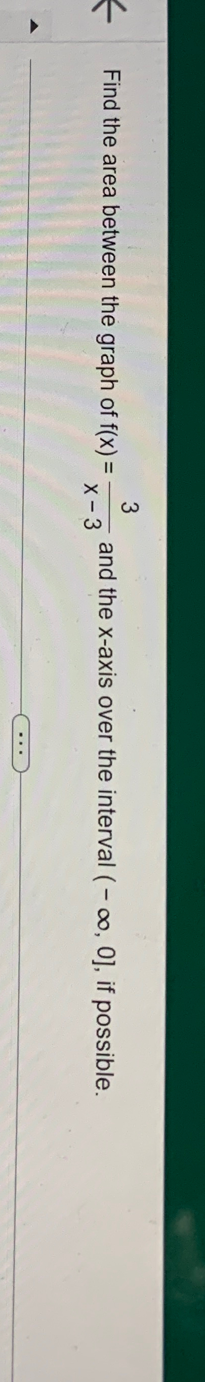 Solved Find the area between the graph of f(x)=3x-3 ﻿and the | Chegg.com