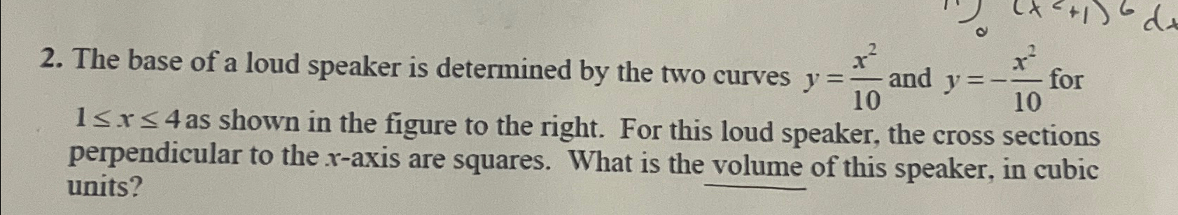 Solved The base of a loud speaker is determined by the two | Chegg.com