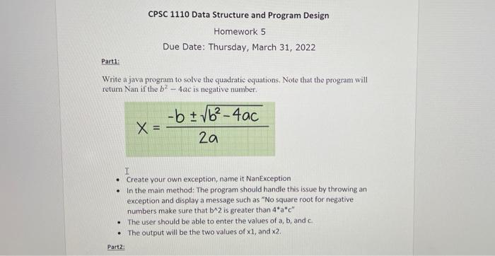 Solved CPSC 1110 Data Structure and Program Design Homework | Chegg.com