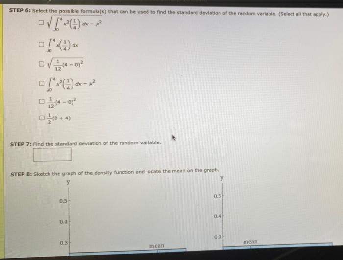 Solved Use the given probability density function over the | Chegg.com