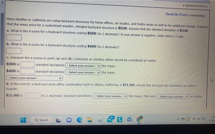 Solved Check My Work ( r remaining) Many families in | Chegg.com