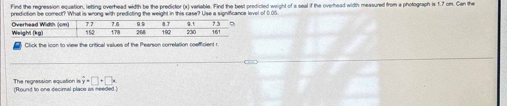 Solved prediction be correct? What is wrong with predicting | Chegg.com