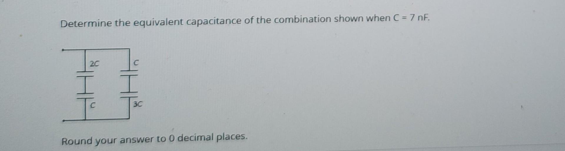 Solved Determine the equivalent capacitance of the | Chegg.com