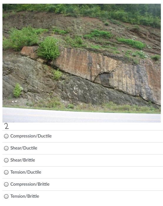Solved name the stress type that formed the structure | Chegg.com