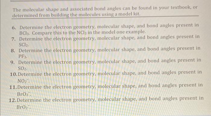Solved Valence Shell Electron Pair Repulsion Theory is a | Chegg.com