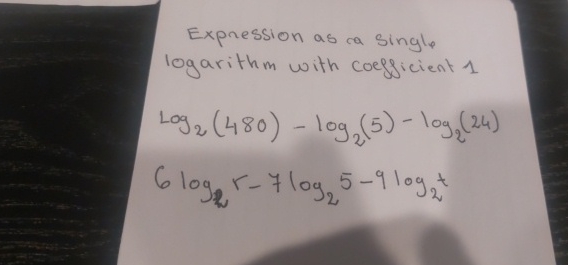 Solved Expression as a single logarithm with coefficient | Chegg.com