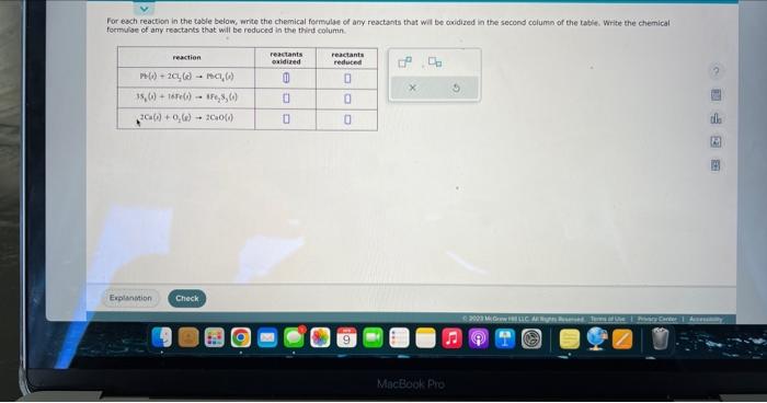 Solved For each reaction in the table below, write the | Chegg.com
