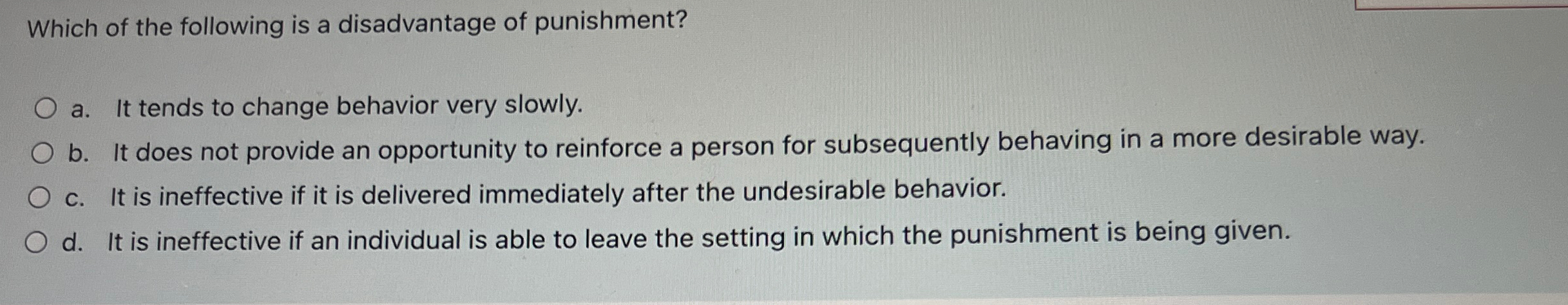 Solved Which of the following is a disadvantage of | Chegg.com