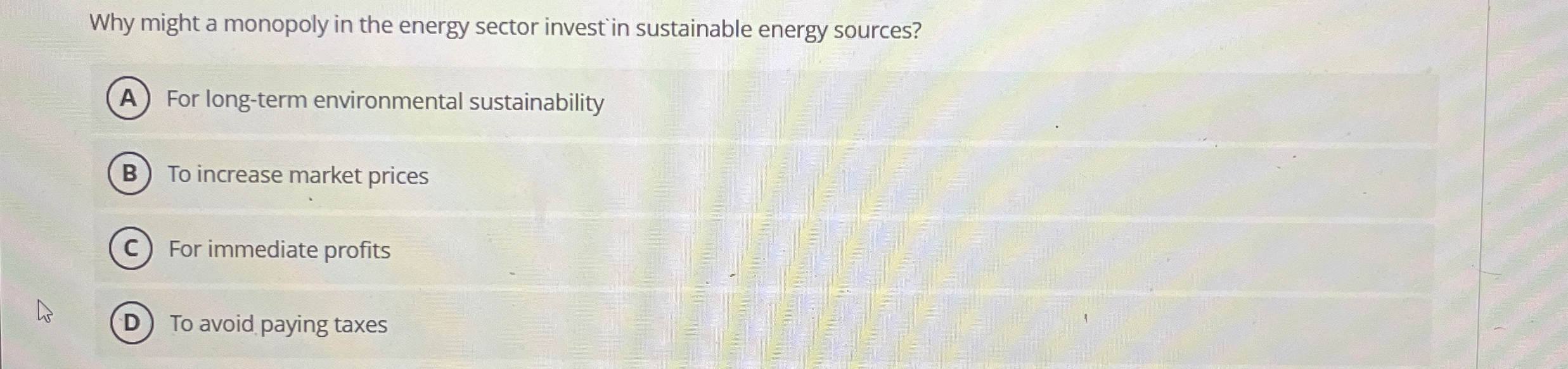 Solved Why might a monopoly in the energy sector invest in | Chegg.com