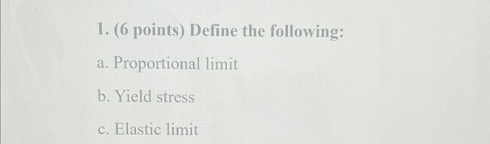 Solved (6 ﻿points) ﻿Define the following:a. ﻿Proportional | Chegg.com