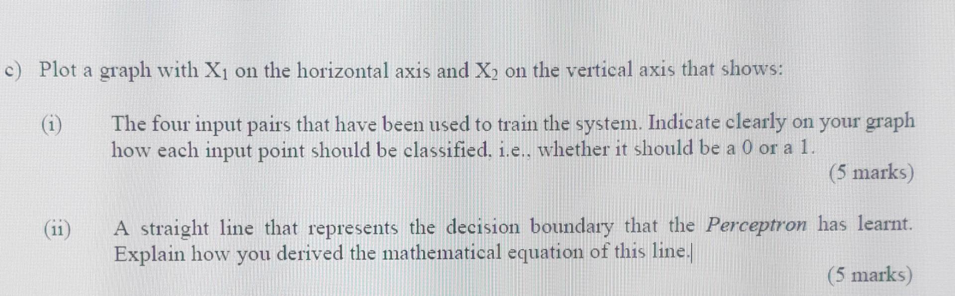 Solved ) A neural network based on a single perceptron | Chegg.com