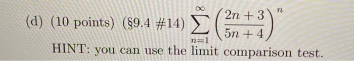 Solved determine if the following series converge or | Chegg.com