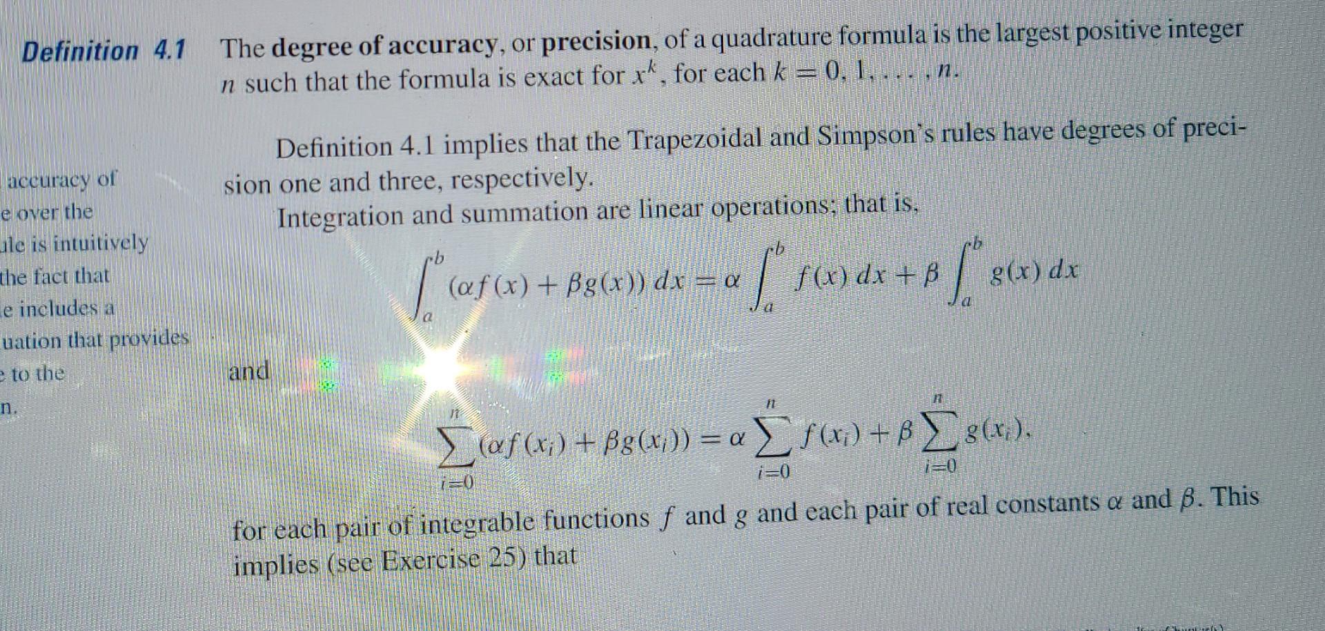 Solved Problem 4. (4 points) Show that a quadrature formula | Chegg.com