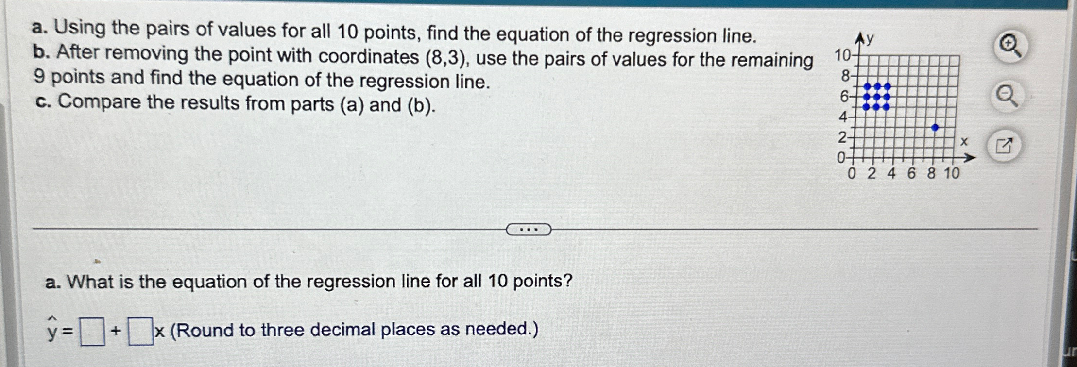 Solved a. ﻿Using the pairs of values for all 10 ﻿points, | Chegg.com