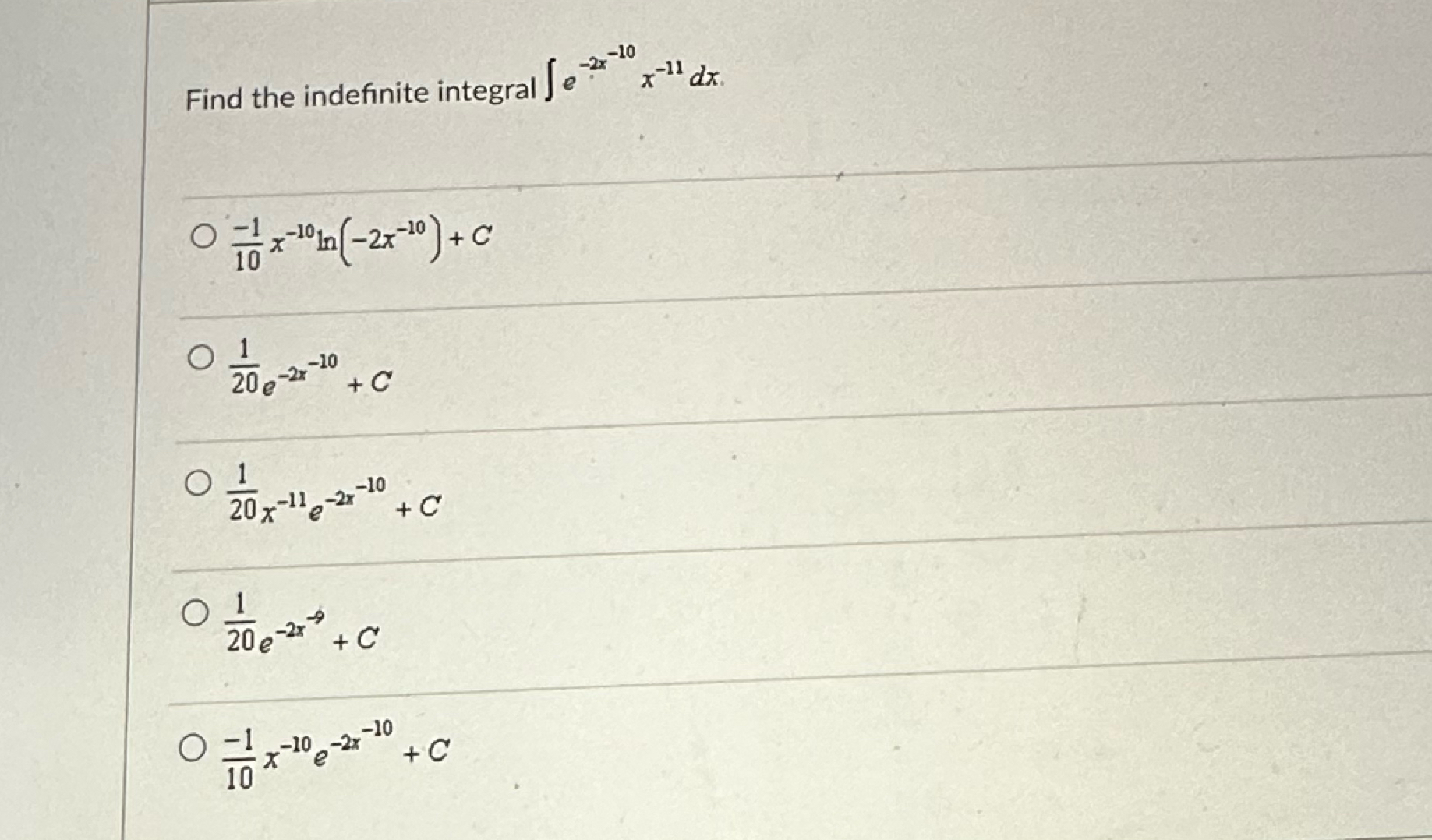 Solved Find the indefinite integral | Chegg.com
