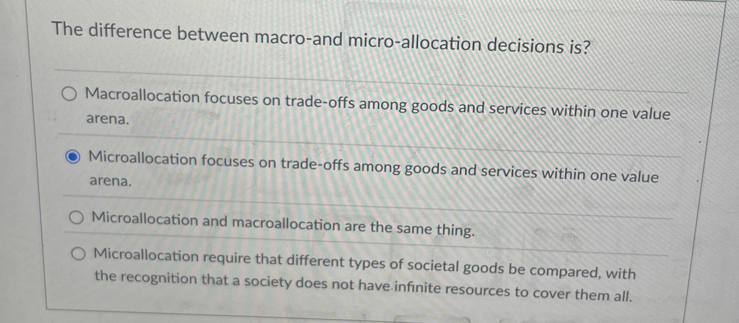 Solved The difference between macro-and micro-allocation | Chegg.com