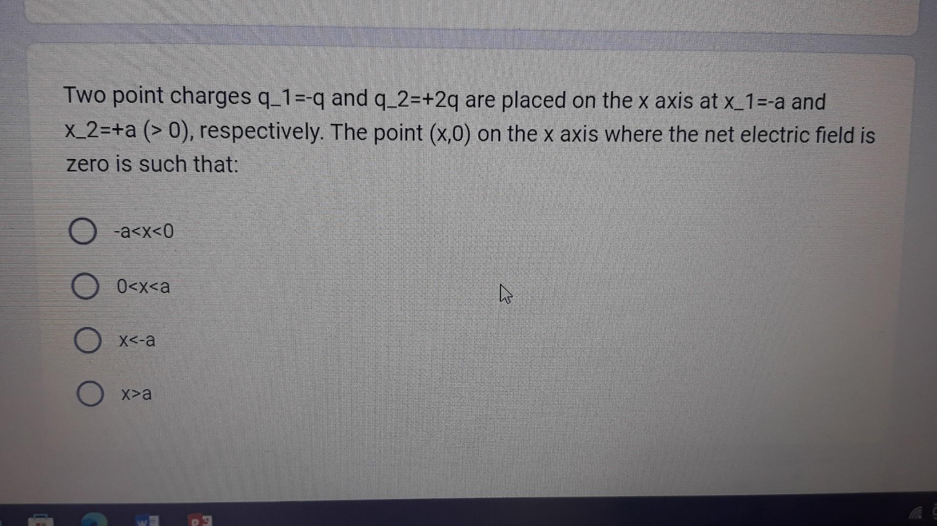 Solved Two point charges q−1=−qand q−2=+2q are placed on the | Chegg.com