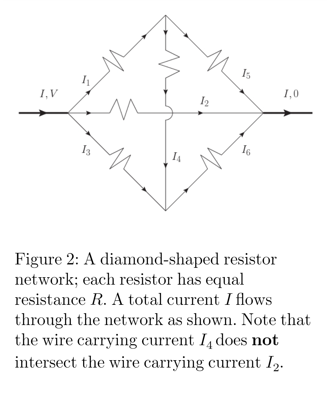 Solved b) ( 7 ﻿pts.) ﻿A diamond-shaped arrayof 6 ﻿resistors | Chegg.com
