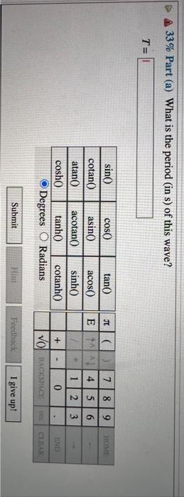 Solved (33\%) Problem 2: A wave has a wavelength of 4.5 m | Chegg.com