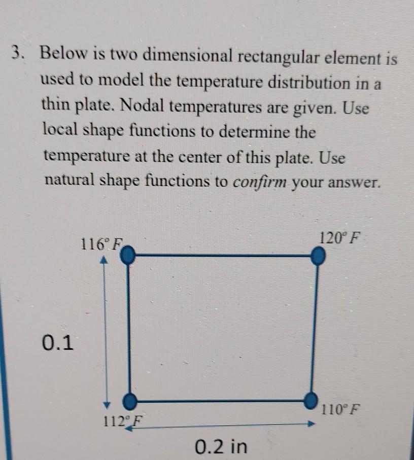 Solved 3. Below is two dimensional rectangular element is | Chegg.com