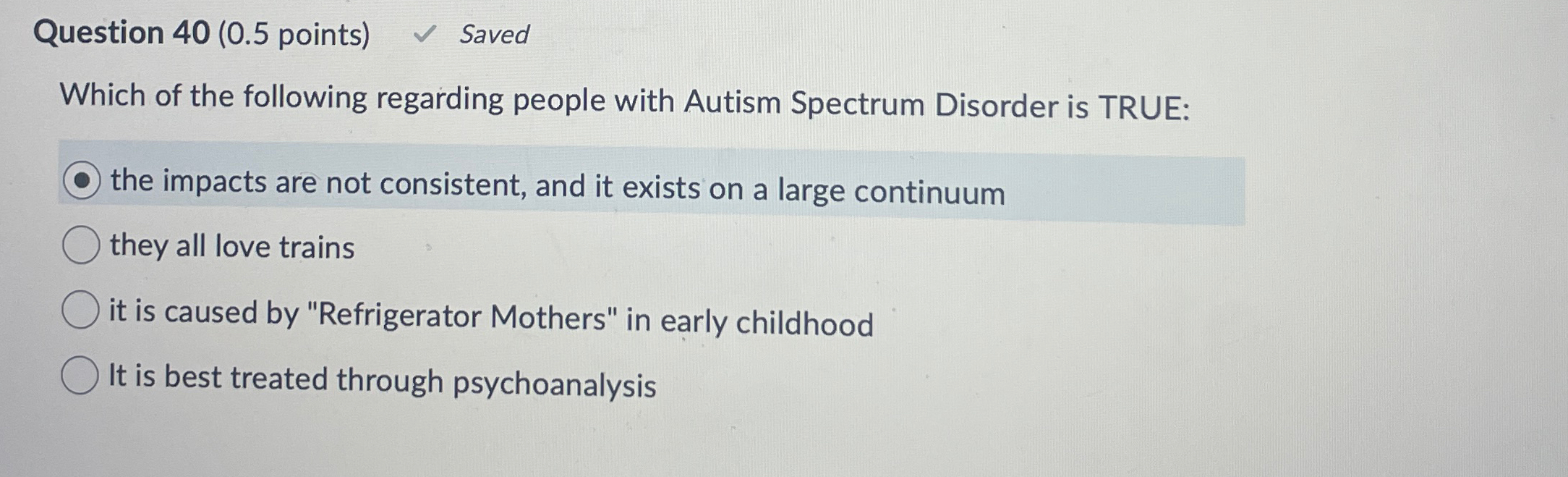 Solved Question 40 ( 0.5 points) SavedWhich of the | Chegg.com Solved Question 40 ( 0.5 points) SavedWhich of the | Chegg.com