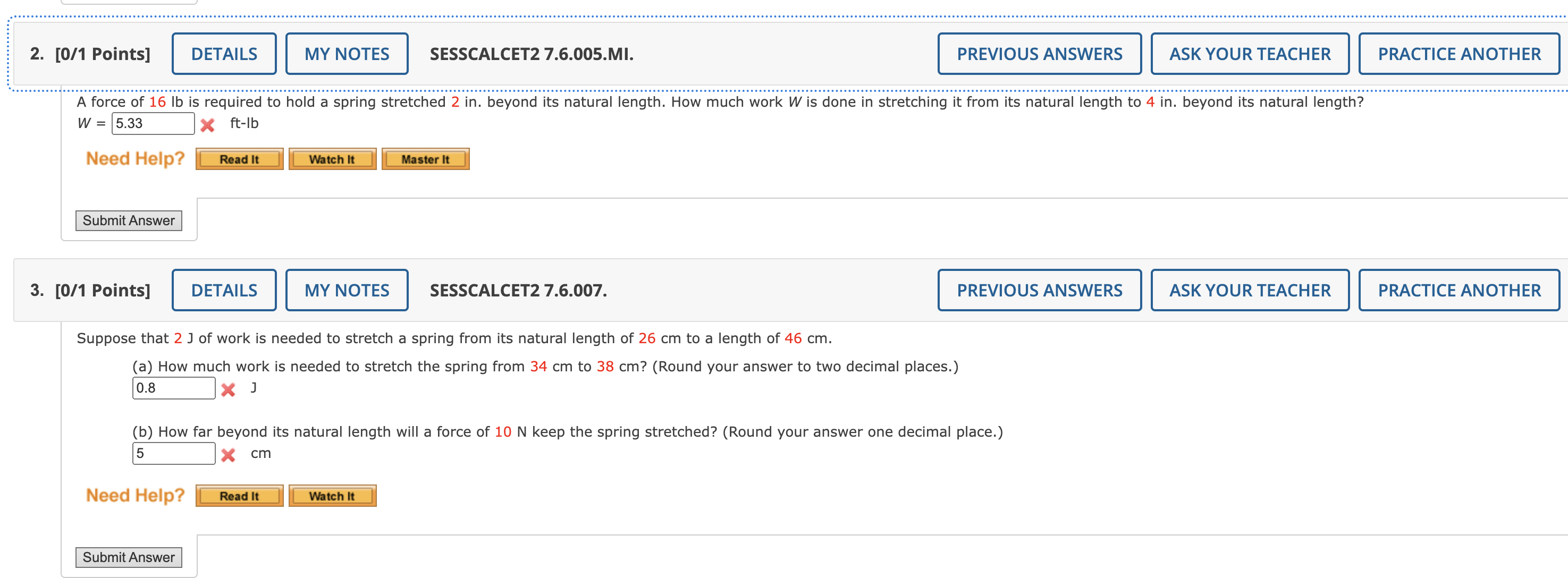 Solved Points]SESSCALCET2 7.6.005.MI.A force of 16 ﻿lb is | Chegg.com
