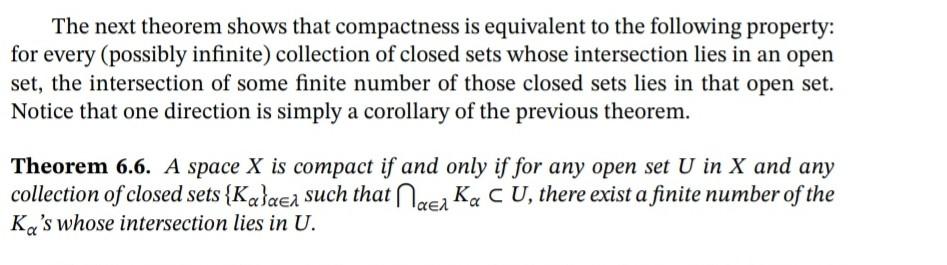 Solved The next theorem shows that compactness is equivalent | Chegg.com