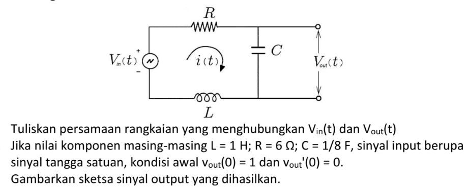 Tuliskan persamaan rangkaian yang menghubungkan Vin | Chegg.com