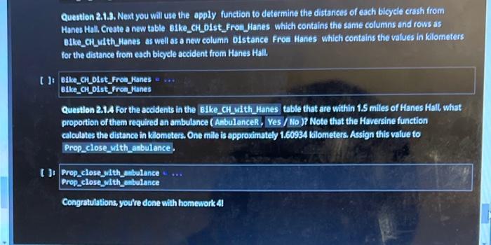 Solved 15]: from nath import radians, cos, s in, asín, sqrt | Chegg.com