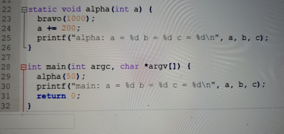 Solved QUESTION 16 In normal scope.c, it prints charlie: a = | Chegg.com